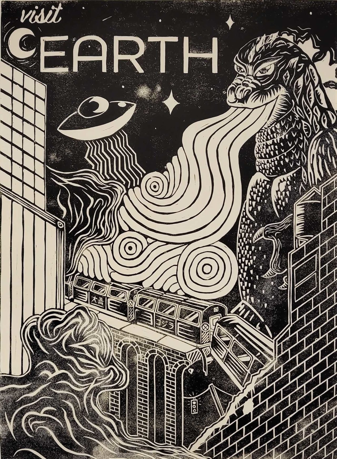 Linocut Print - Design by Diego